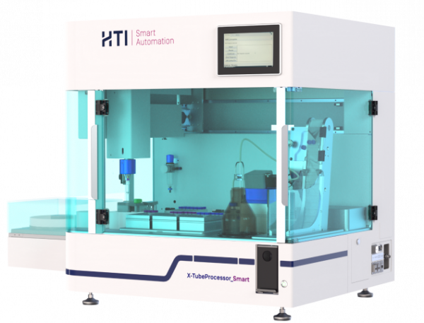 Laboratory automation: labeling, filling and screwing